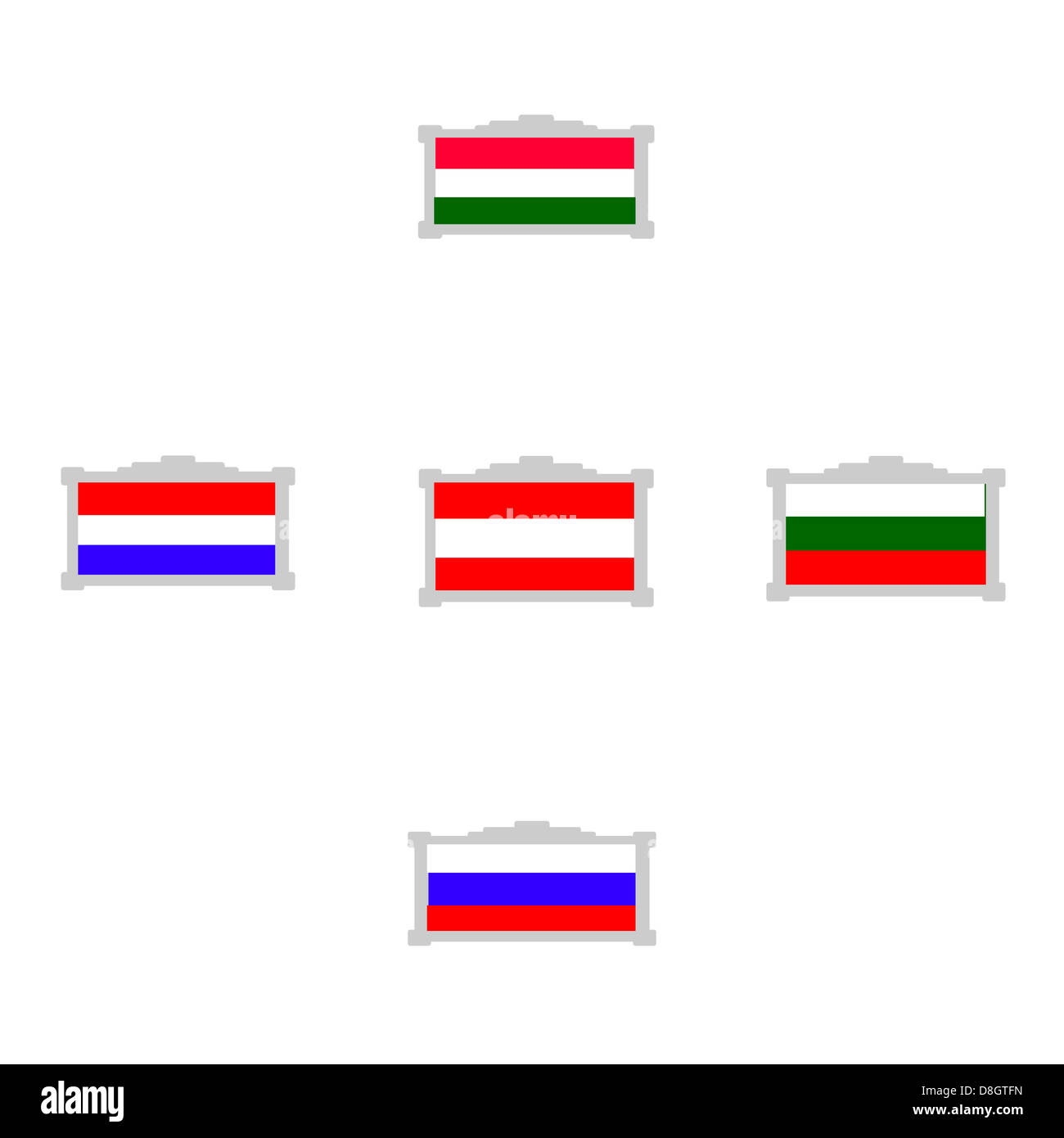 his flag of Europe state in frame Stock Photo - Alamy