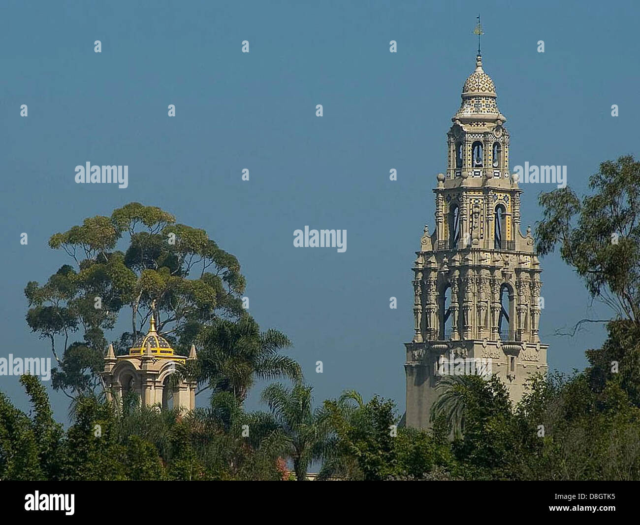 The California Tower in San Diego is a historic landmark in Balboa Park ...