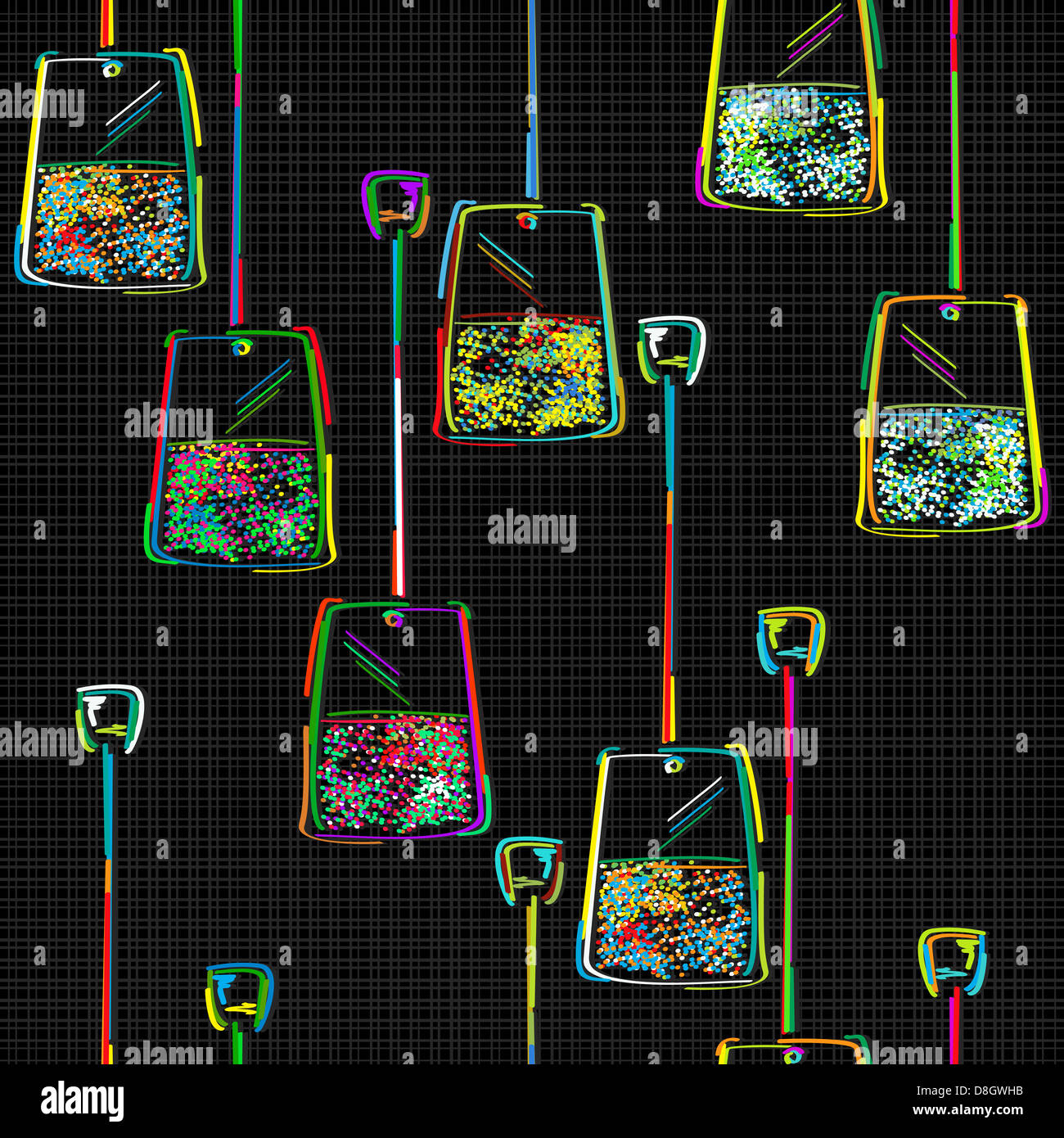 Tea bag pattern Stock Photo - Alamy