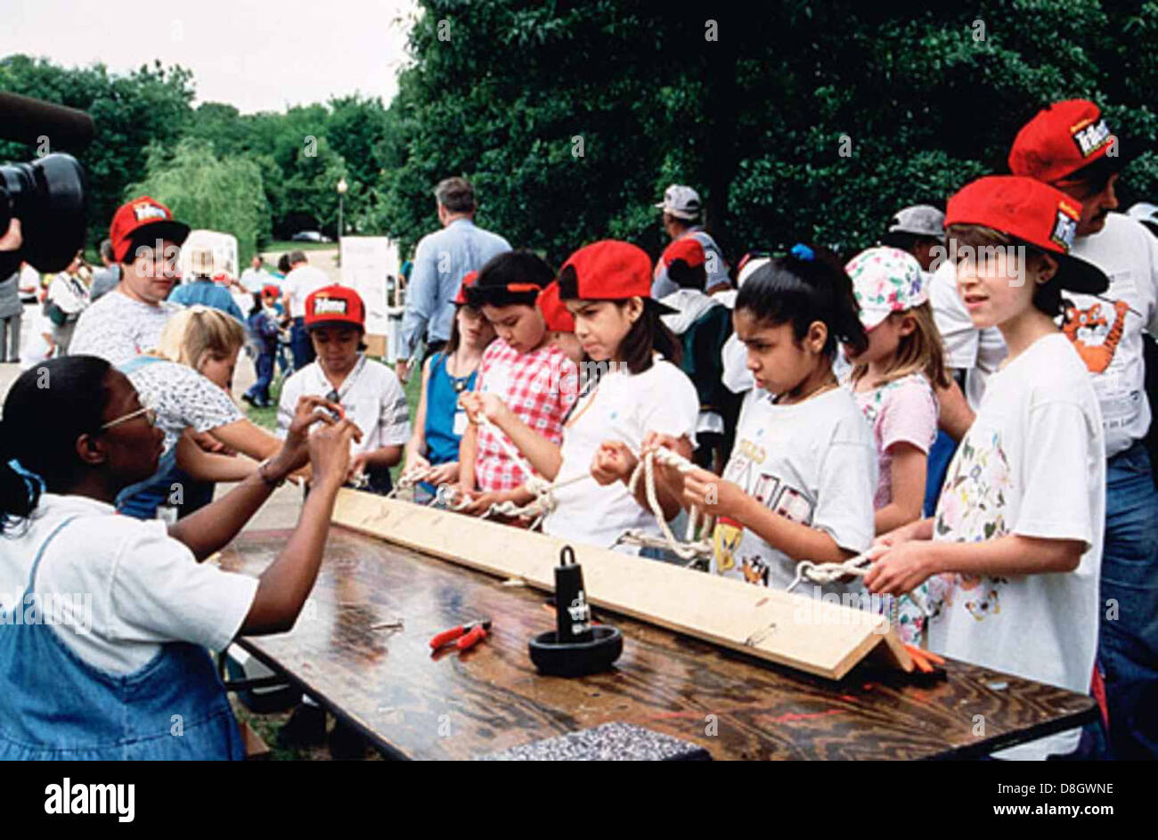 Children at demonstration education Stock Photo - Alamy