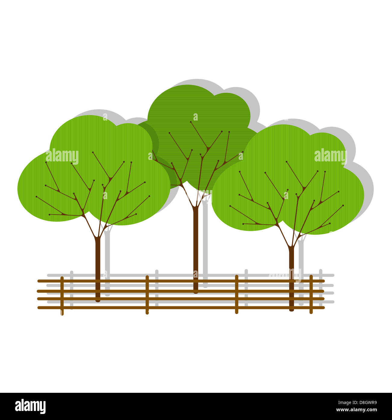 Green forest icon on white Stock Photo - Alamy