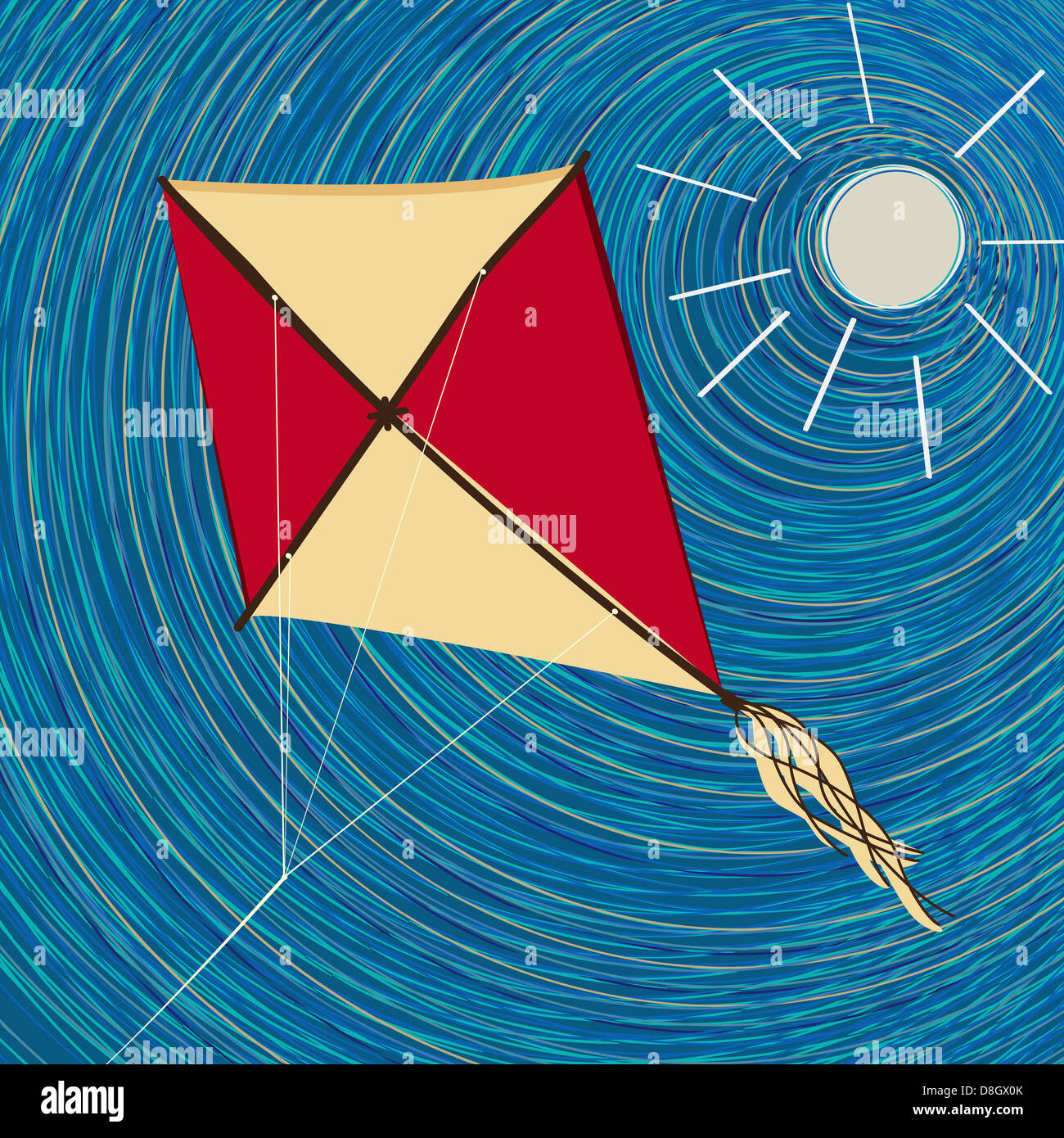 Kite Drawing Stock Photos & Kite Drawing Stock Images - Alamy