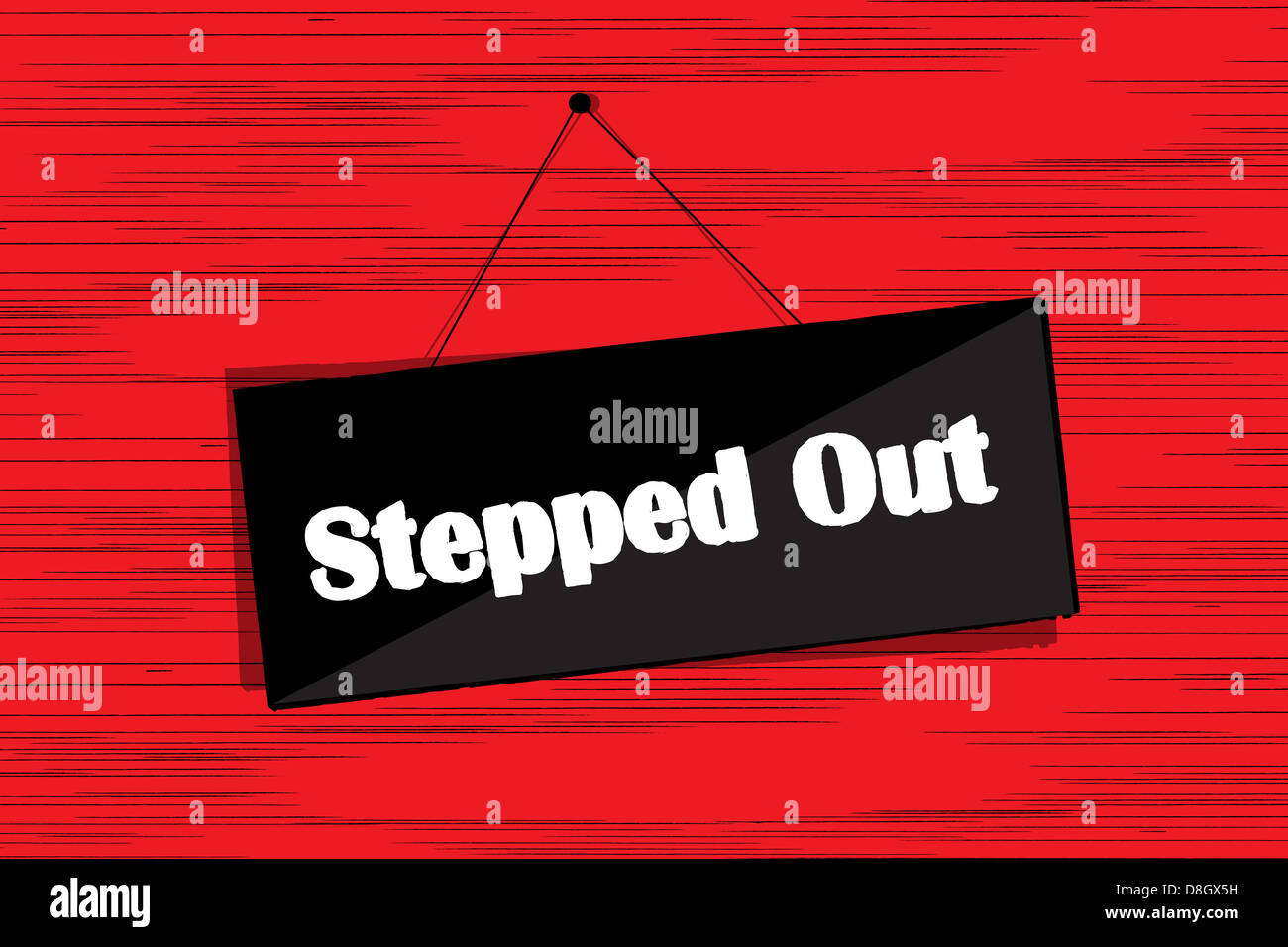 Stepped Out message Stock Photo - Alamy