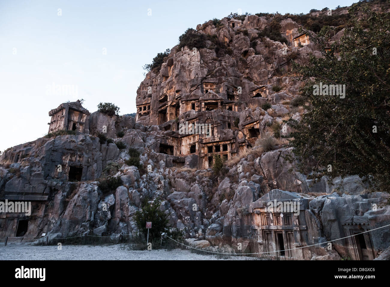 Ancient Myra rock tomb at Turkey Demre Stock Photo - Alamy