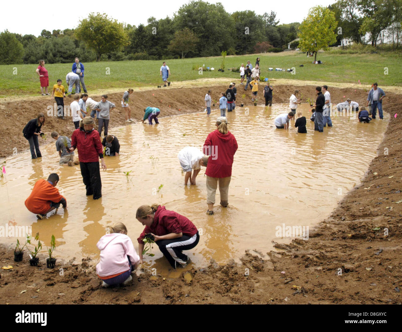 Children in lake Stock Photo - Alamy