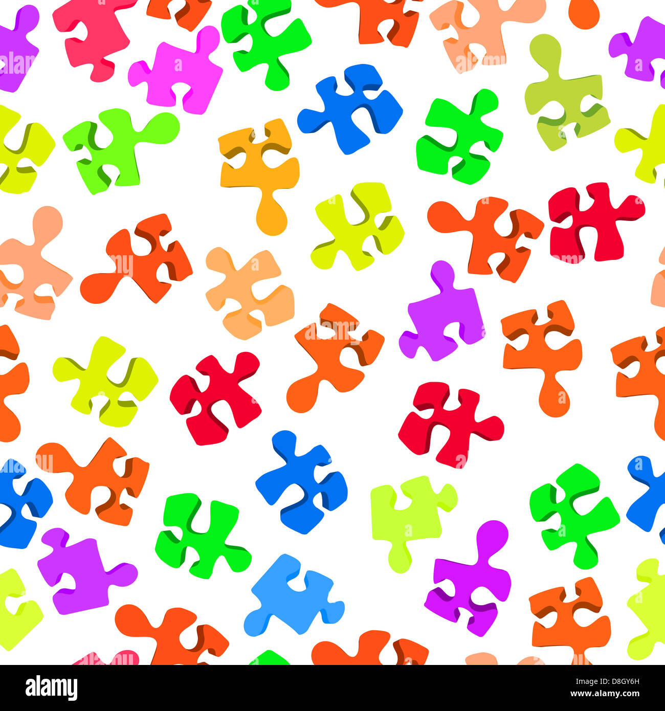 Piece puzzle pattern cartoon style hi-res stock photography and images ...