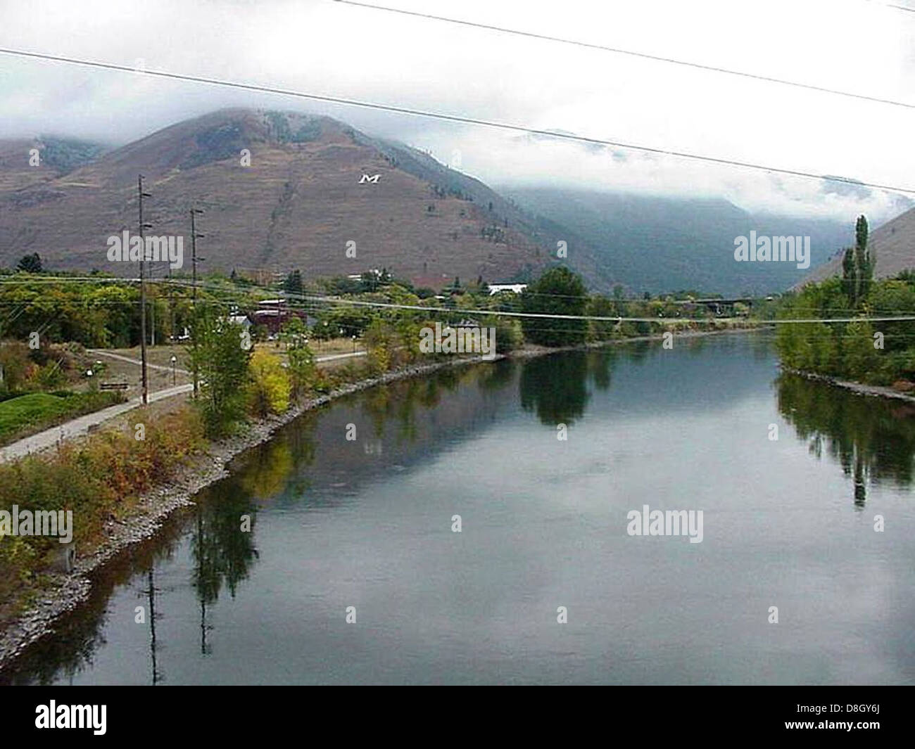 This stock photo shows the Clark Fork River in Missoula, Montana ...