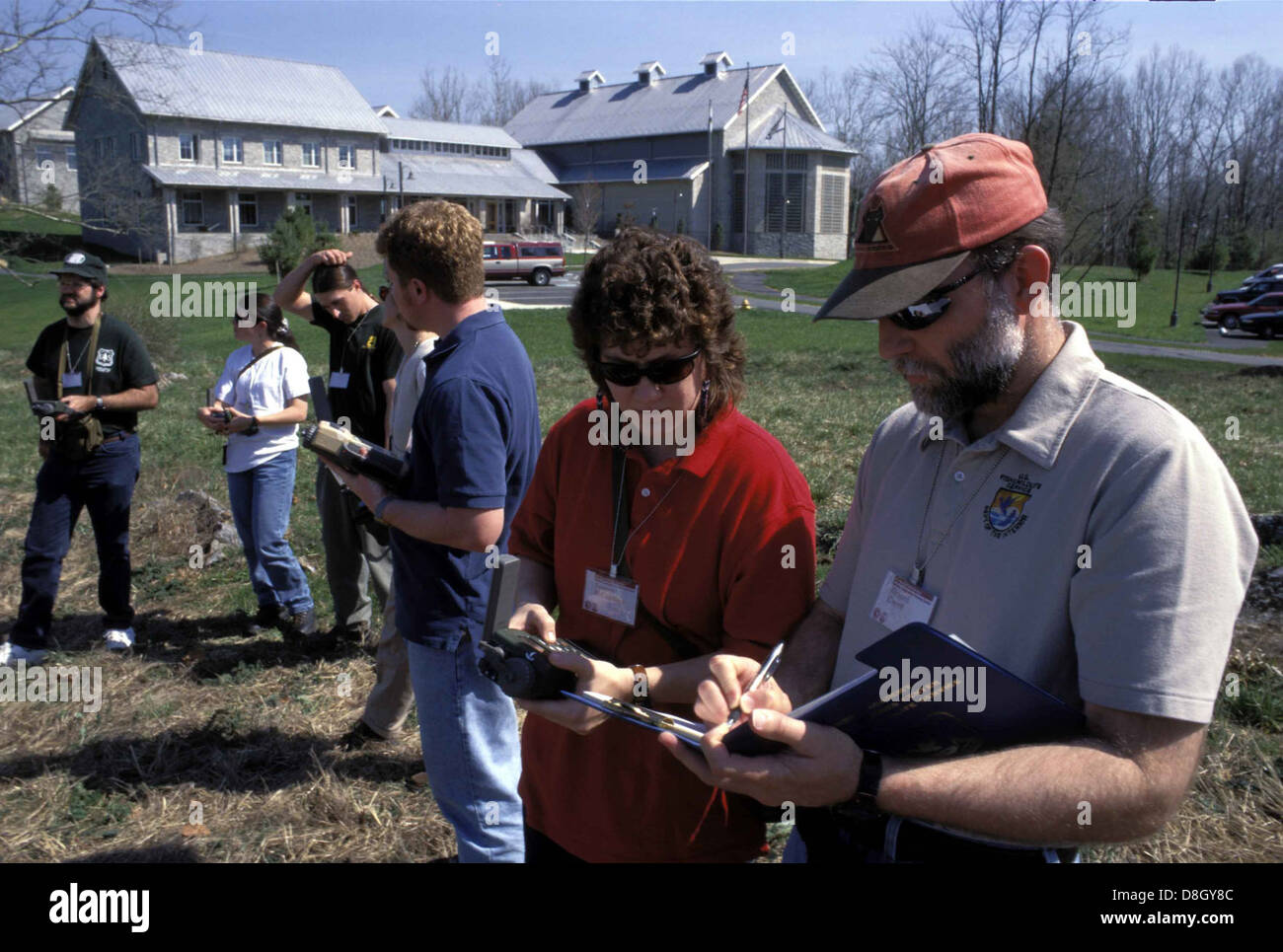 Class in the field Stock Photo - Alamy