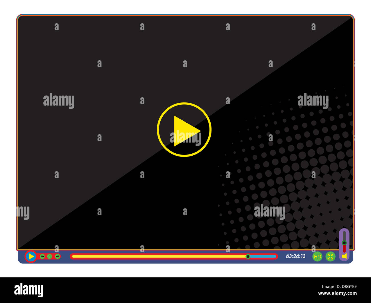 Pop art video player Stock Photo - Alamy