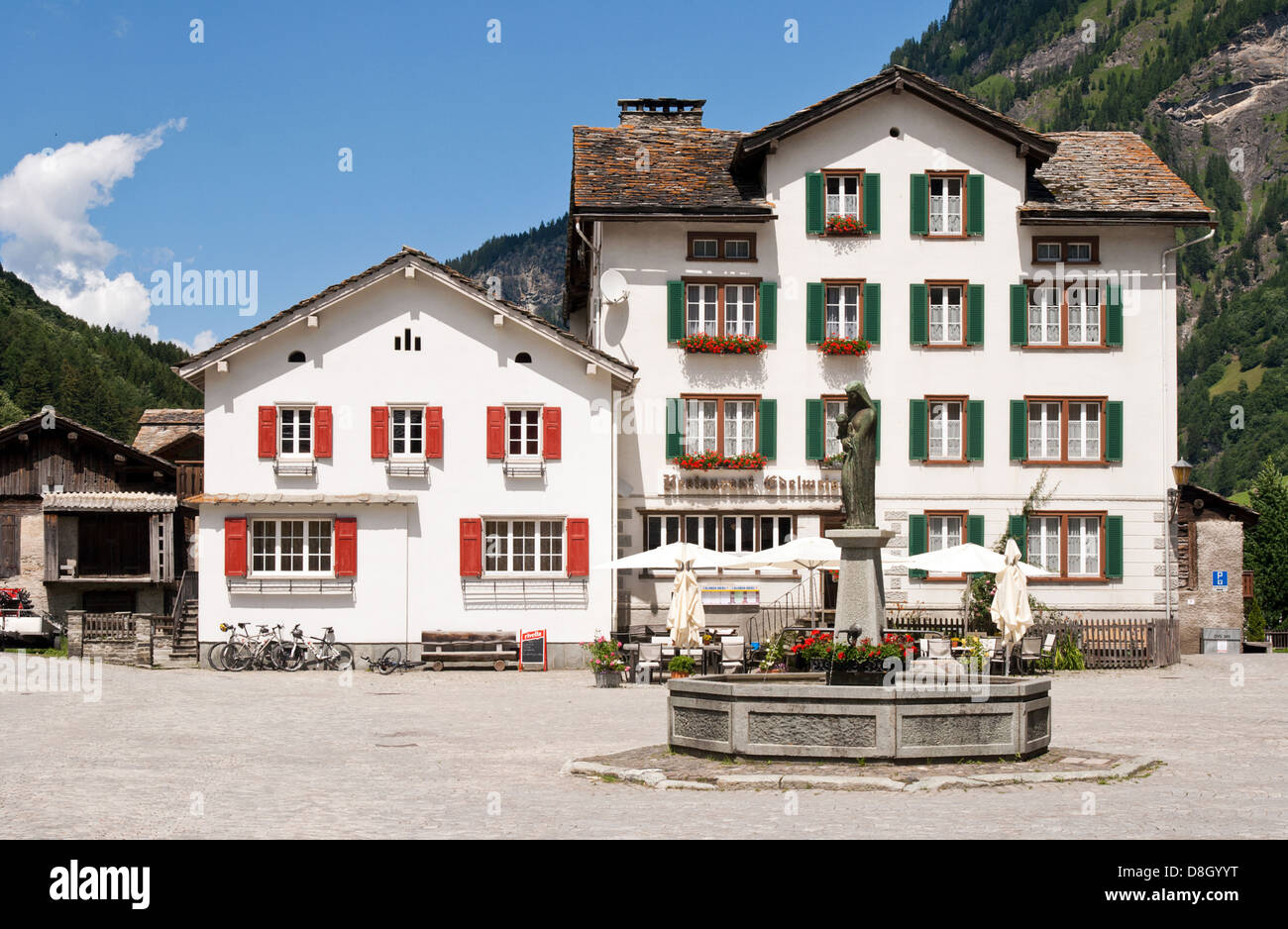 Typical swiss village hi-res stock photography and images - Alamy