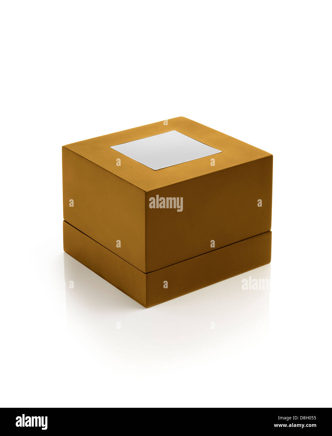 Golden box with square stick Stock Photo - Alamy