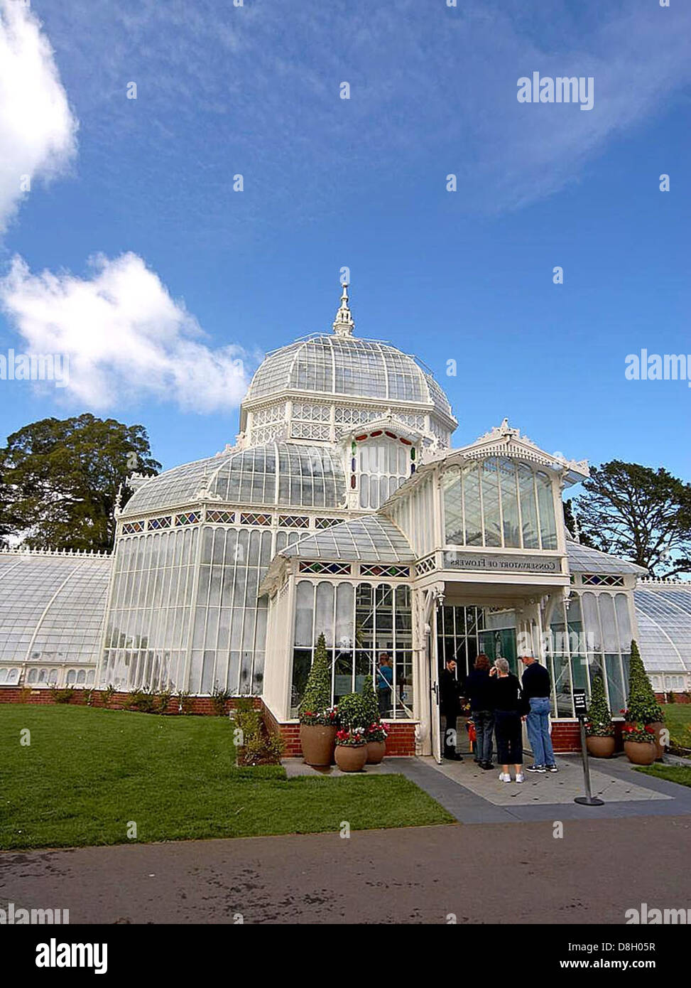 The Conservatory of Flowers in Golden Gate Park, San Francisco, is a ...