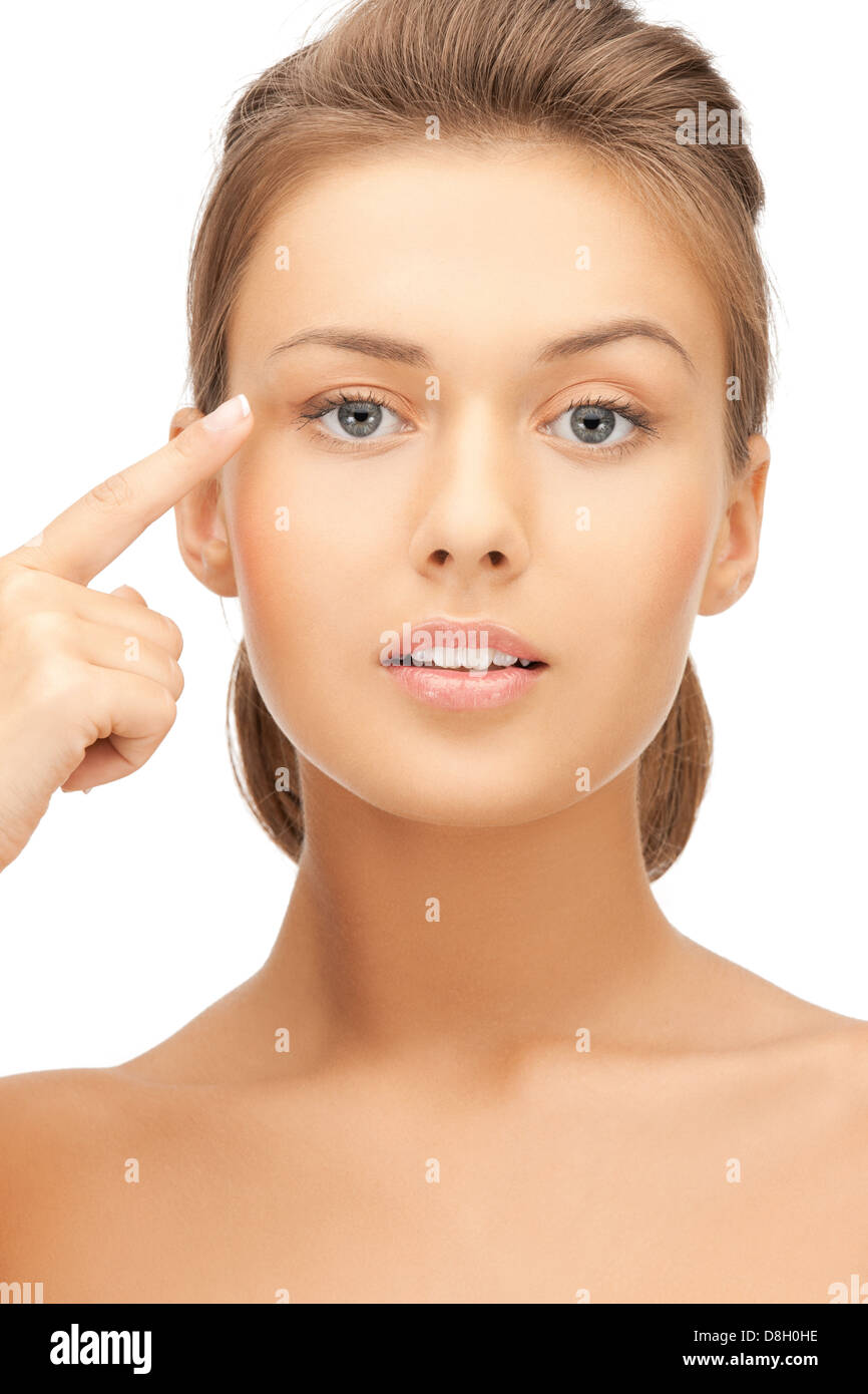 woman touching her face skin Stock Photo - Alamy