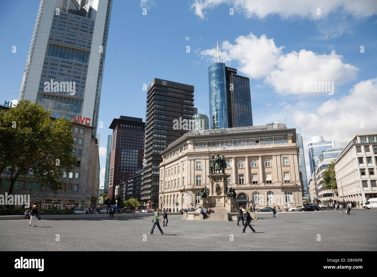 Gutenberg Monument, Goetheplatz, Frankfurt am Main, Germany Stock Photo ...
