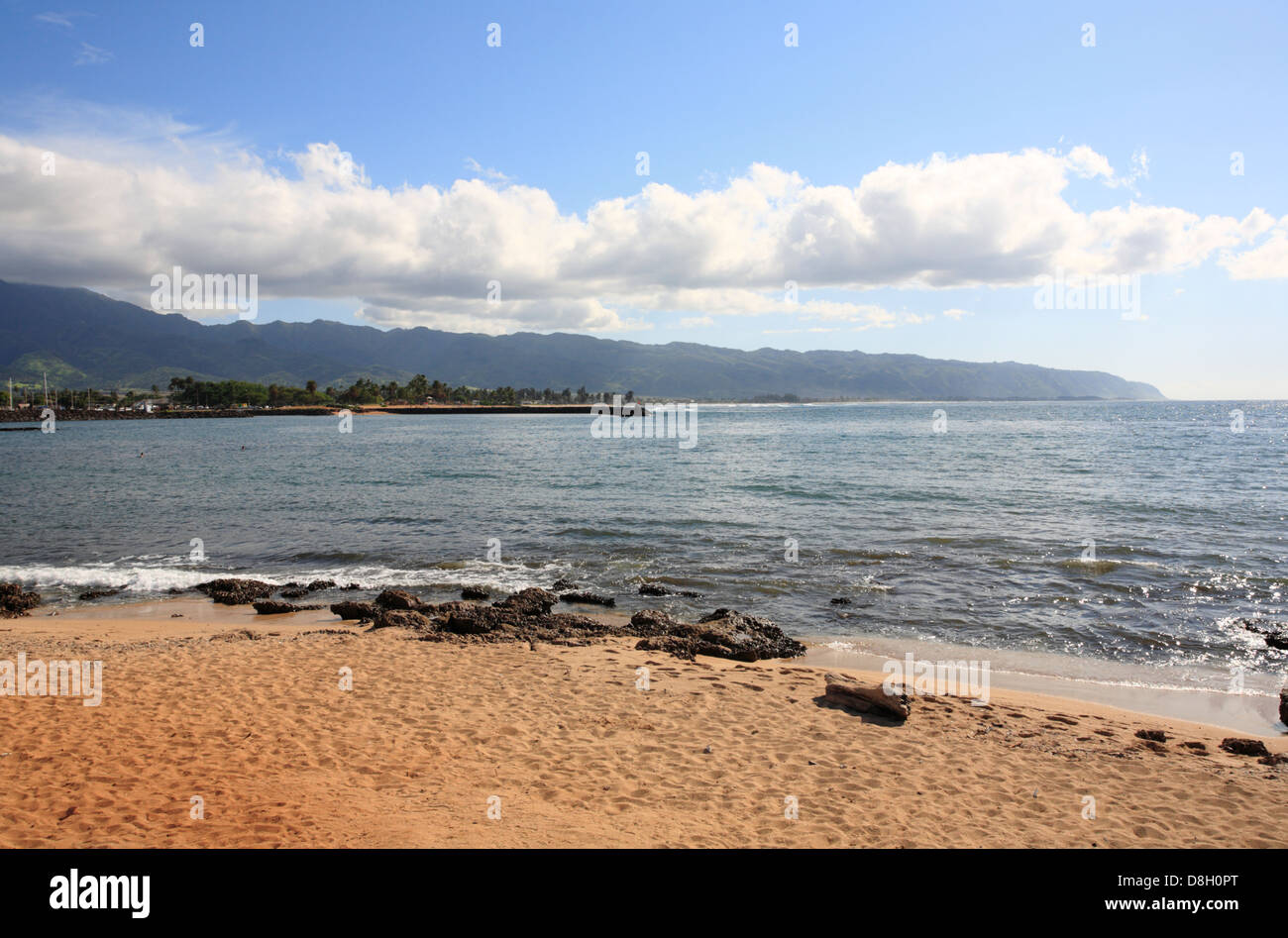Haleiwa Beach Park on the North Shore of Oahu, Hawaii Stock Photo - Alamy