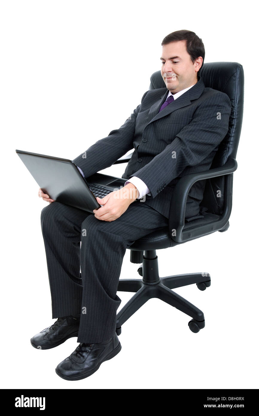 Young man bored office Cut Out Stock Images & Pictures - Alamy