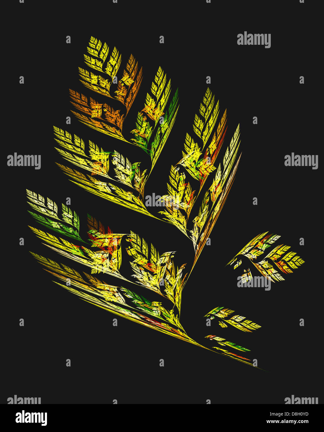 3d digital render green fern hi-res stock photography and images - Alamy