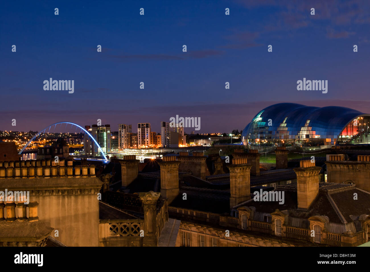 Above Newcastle´s rooftops Stock Photo - Alamy
