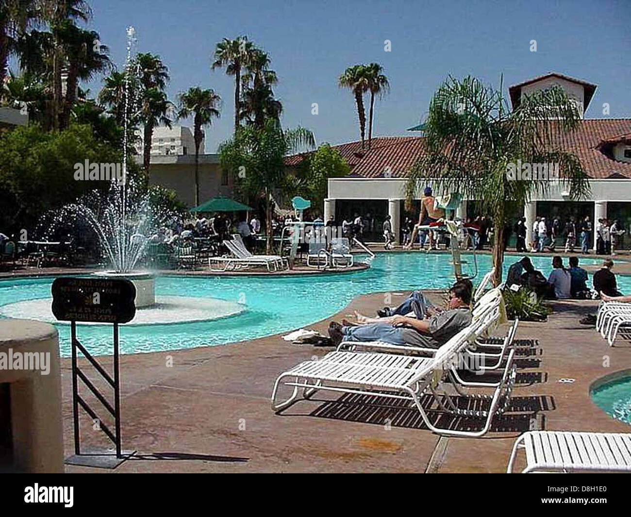 A pool area at the Defcon convention, an annual event focused on ...