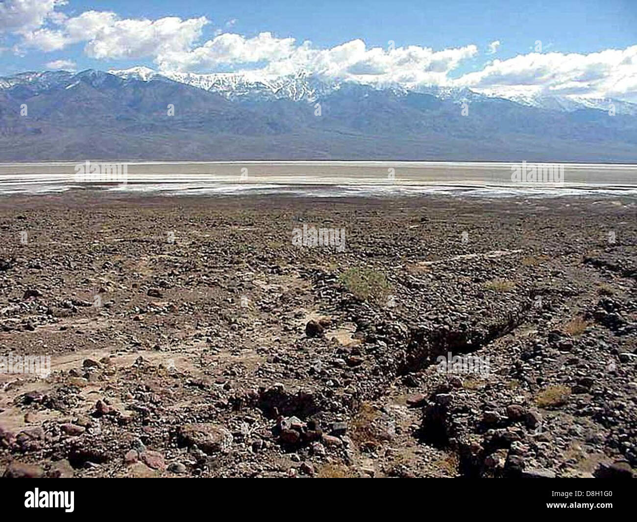 Salt flats in Death Valley, one of the hottest and driest places on ...