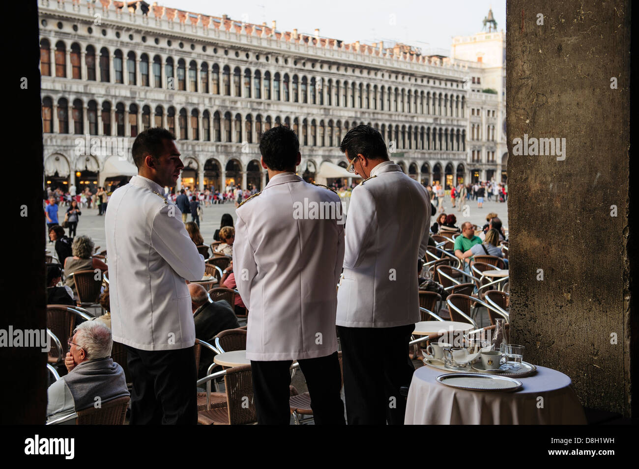 Waiters of the café florian in Venice, Italy Stock Photo - Alamy
