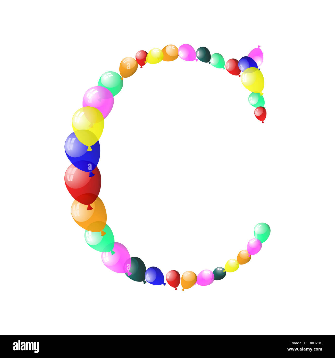 Color balloon alphabets letter. EPS 10 vector illustration with ...