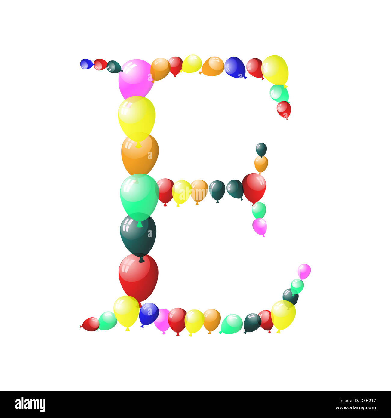 Color balloon alphabets letter. EPS 10 vector illustration with ...