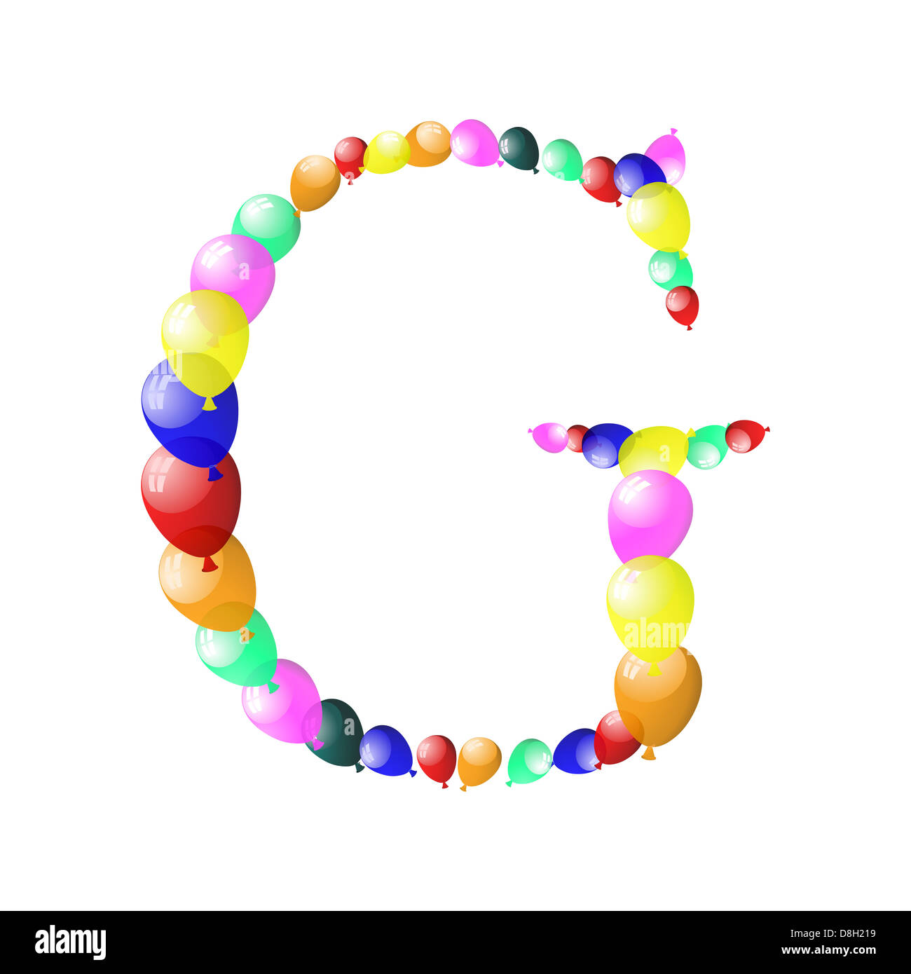 Color balloon alphabets letter. EPS 10 vector illustration with ...