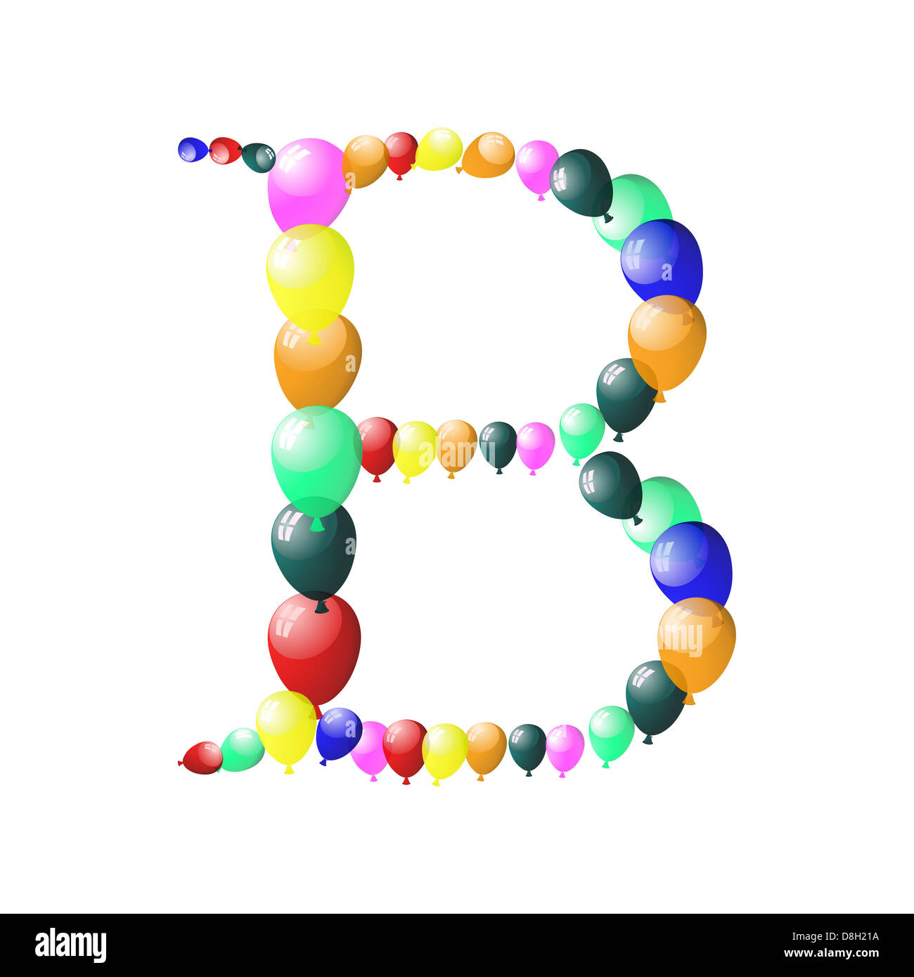Color balloon alphabets letter. EPS 10 vector illustration with ...