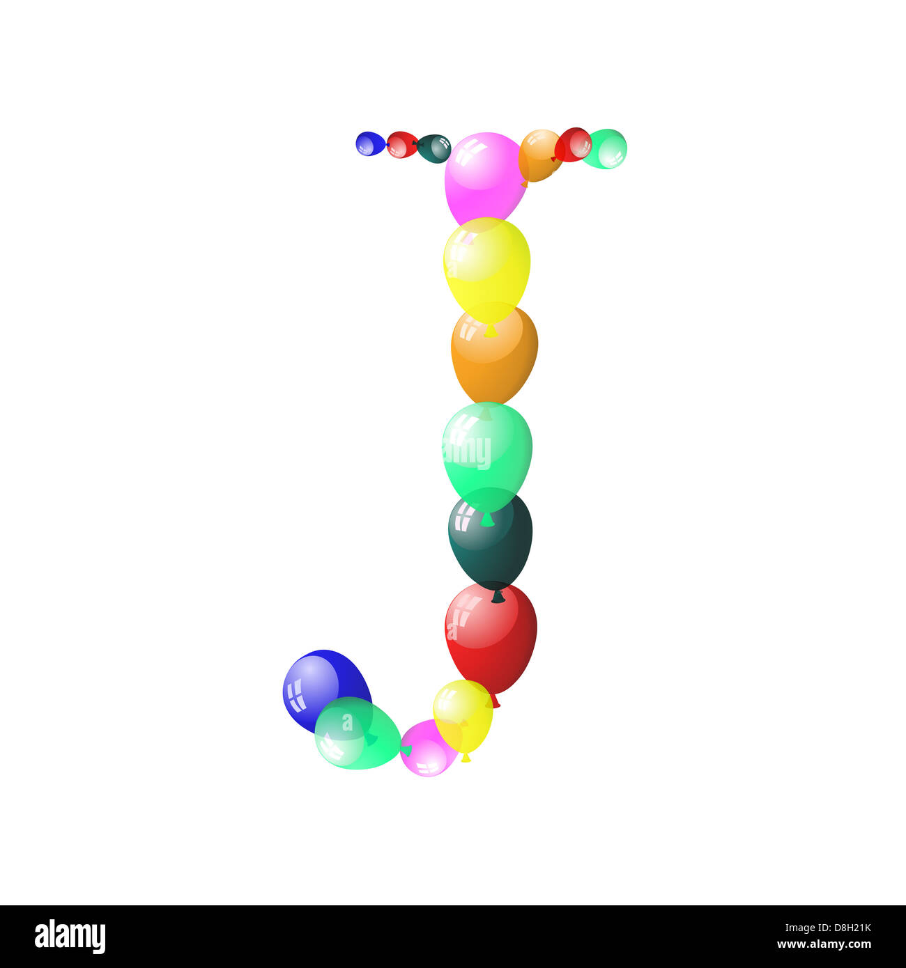 Color balloon alphabets letter. EPS 10 vector illustration with ...