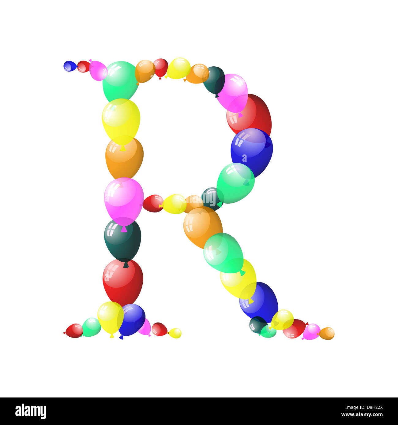 Color balloon alphabets letter. EPS 10 vector illustration with ...