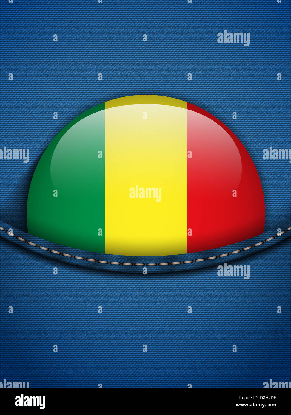 Vector - Mali Flag Button in Jeans Pocket Stock Photo - Alamy