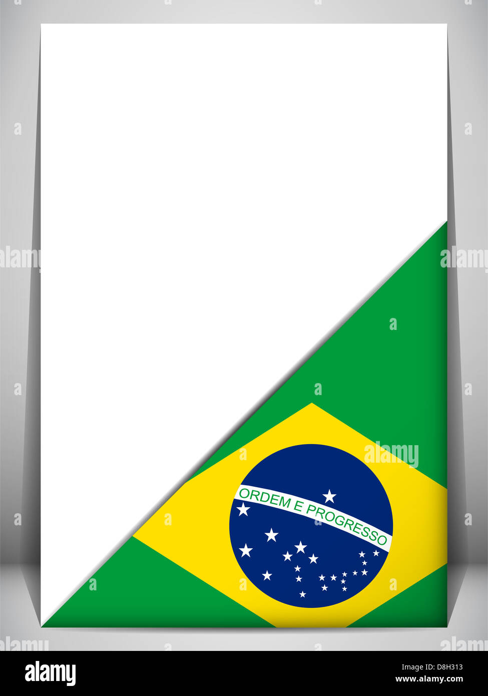 Brazil Country Flag Turning Page Stock Photo - Alamy