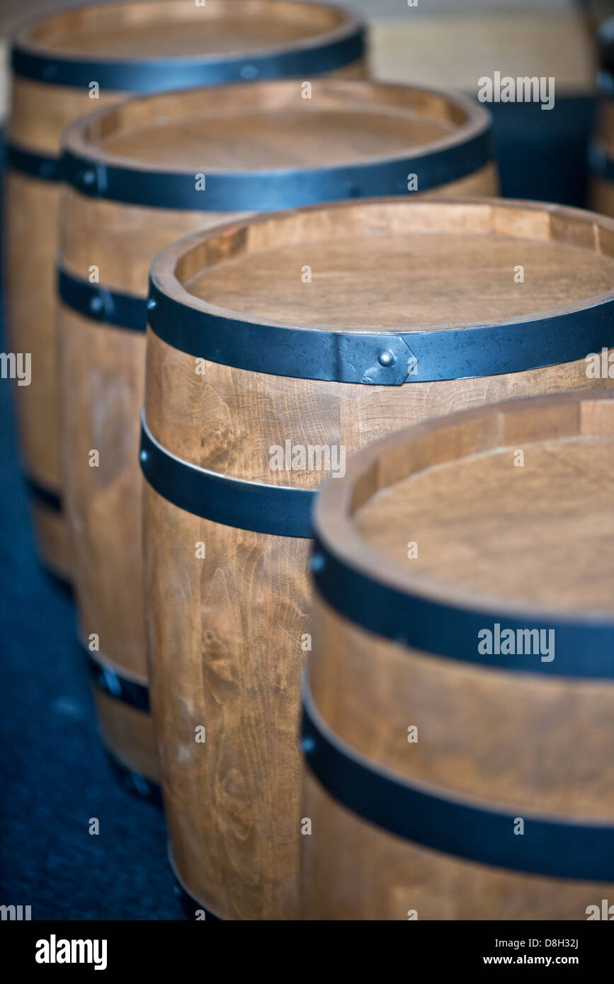 Row of beer barrels hi-res stock photography and images - Alamy