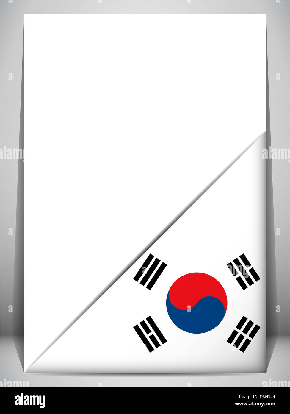 South Korea Country Flag Turning Page Stock Photo - Alamy