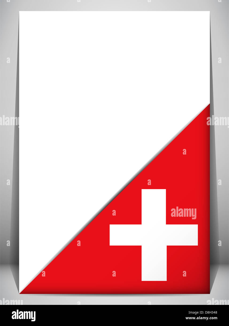 Switzerland Country Flag Turning Page Stock Photo - Alamy