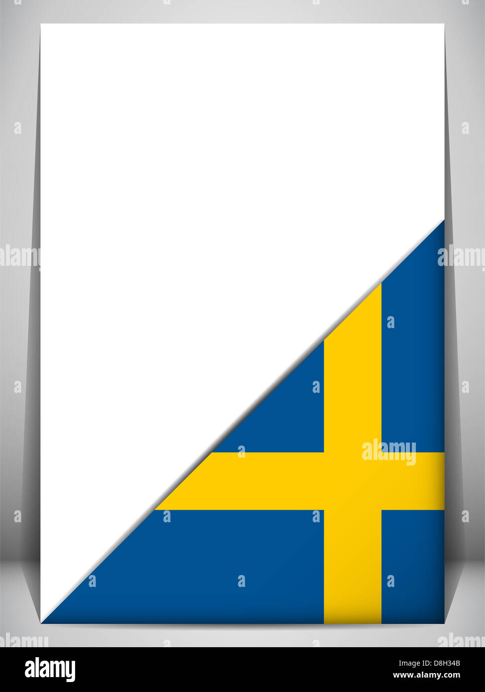 Sweden Country Flag Turning Page Stock Photo - Alamy