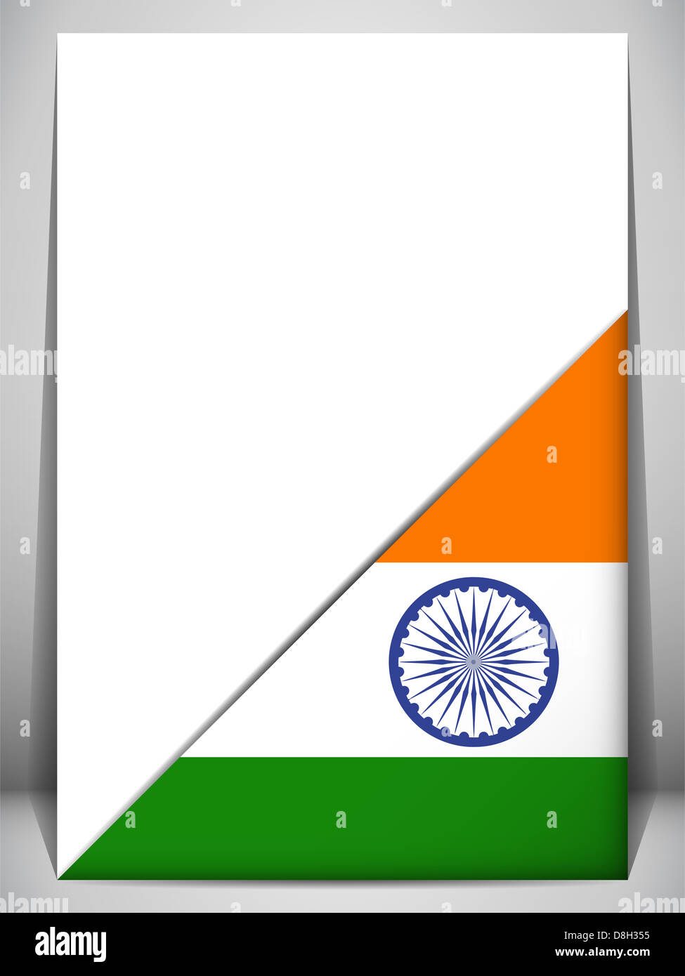 India Country Flag Turning Page Stock Photo - Alamy