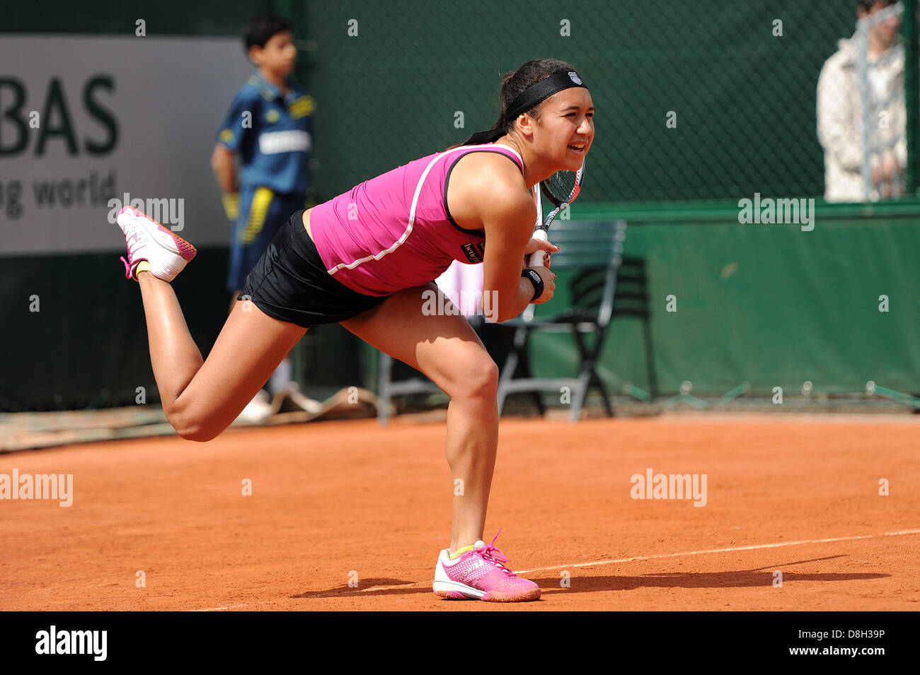 Paris, France. 29th May 2013. Heather Watson of Great Britain in action ...