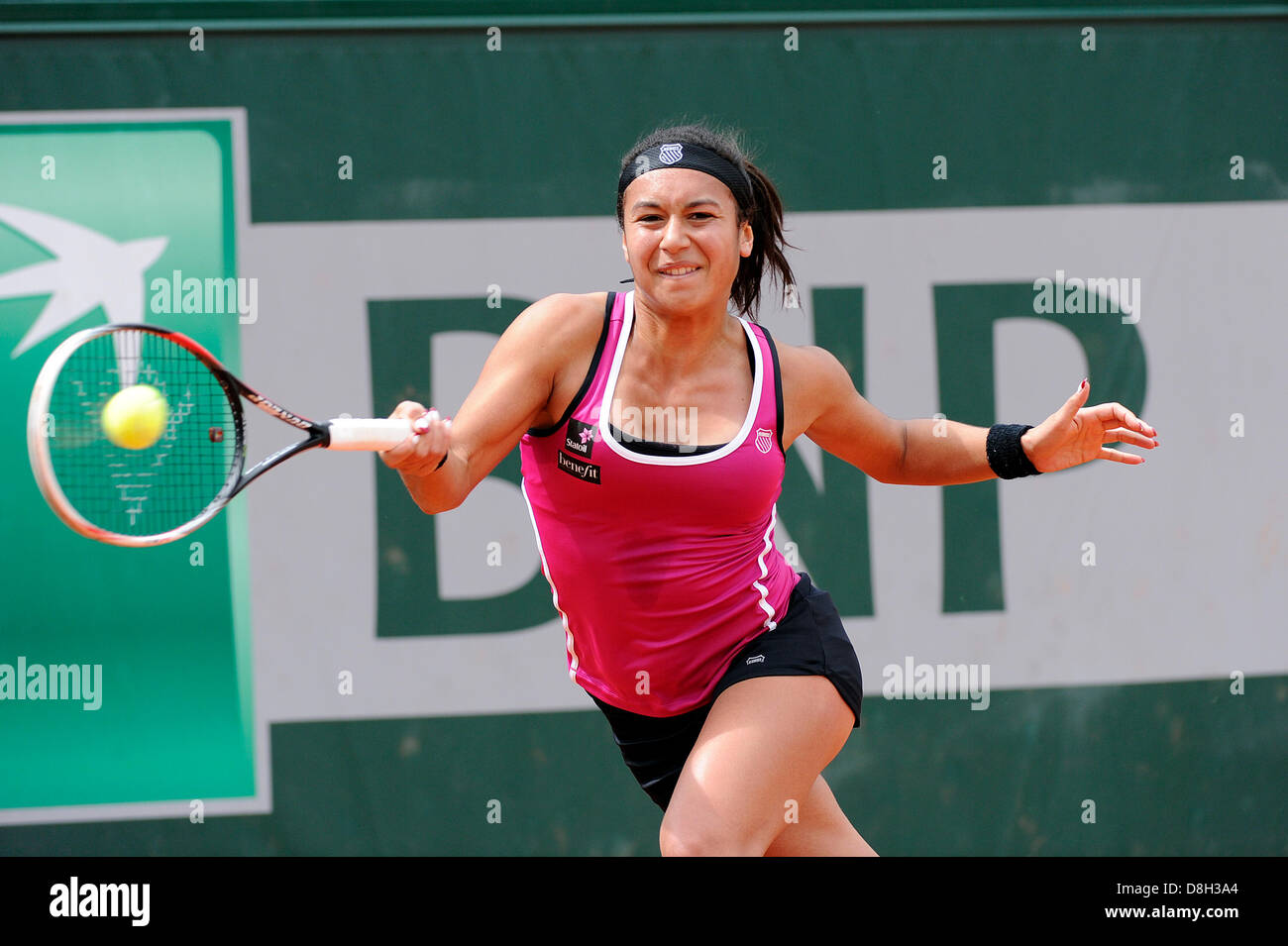 Paris, France. 29th May 2013. Heather Watson of Great Britain in action ...