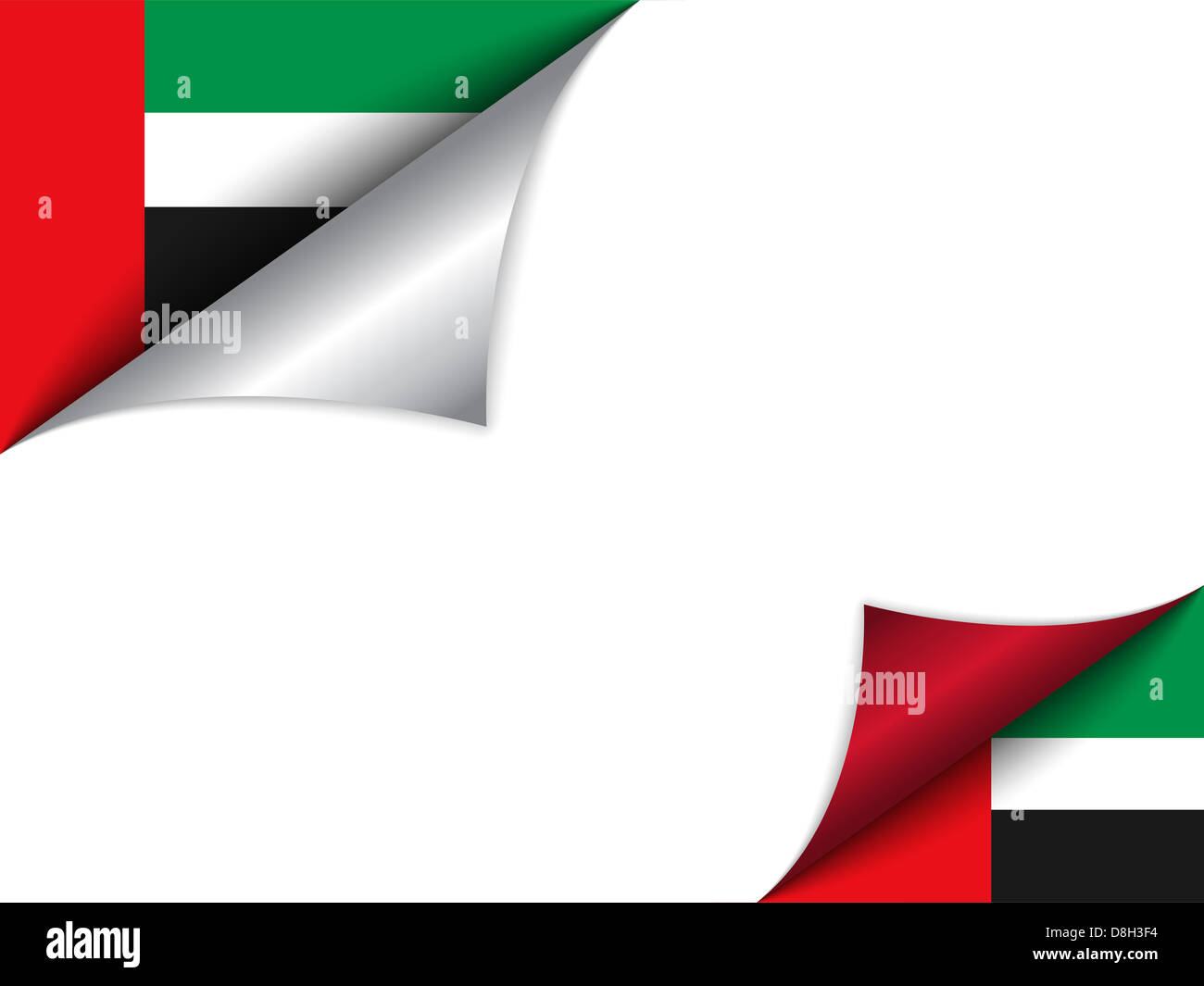 Vector - Emirates Country Flag Turning Page Stock Photo - Alamy