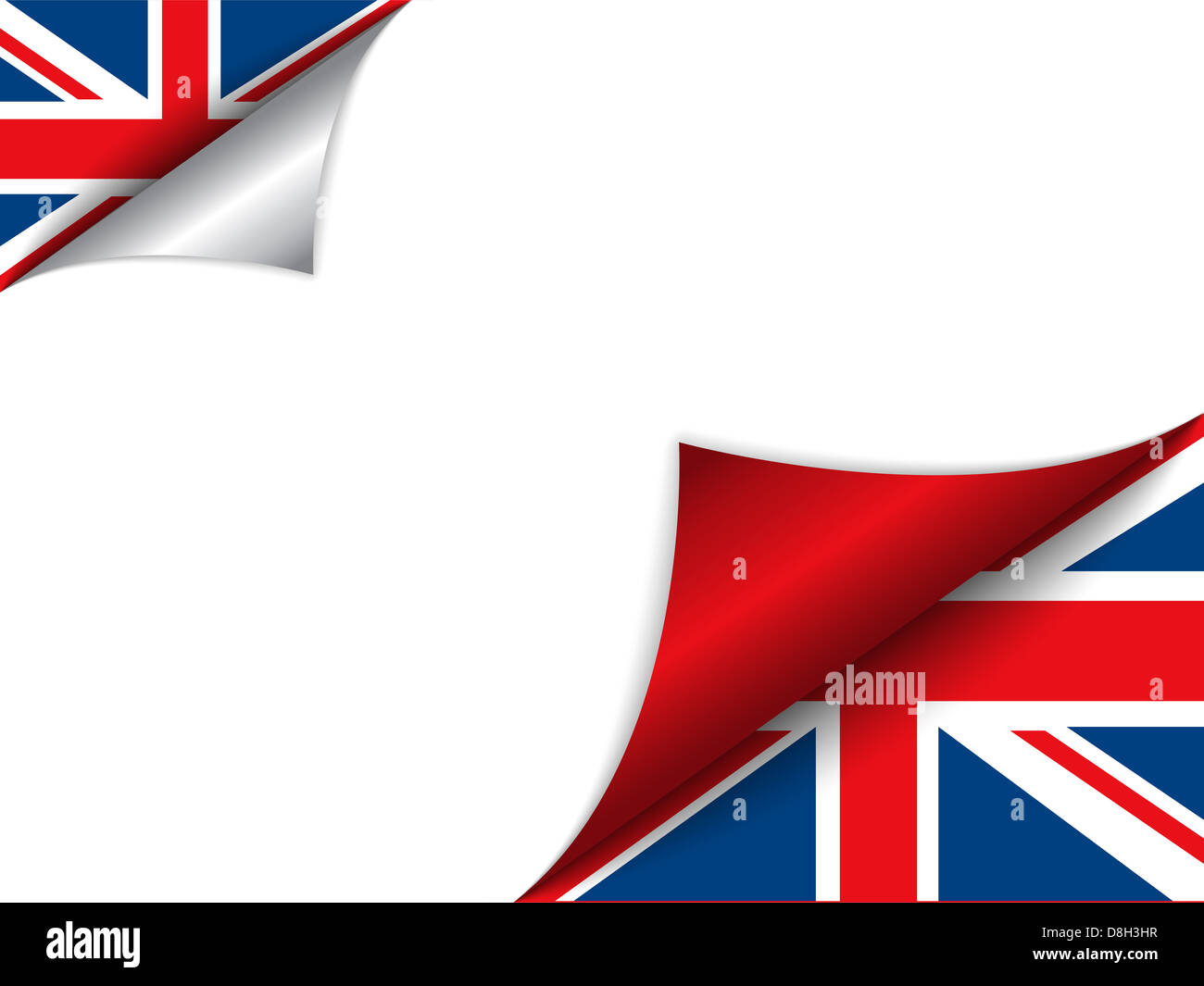 Vector - United Kingdom Country Flag Turning Page Stock Photo - Alamy
