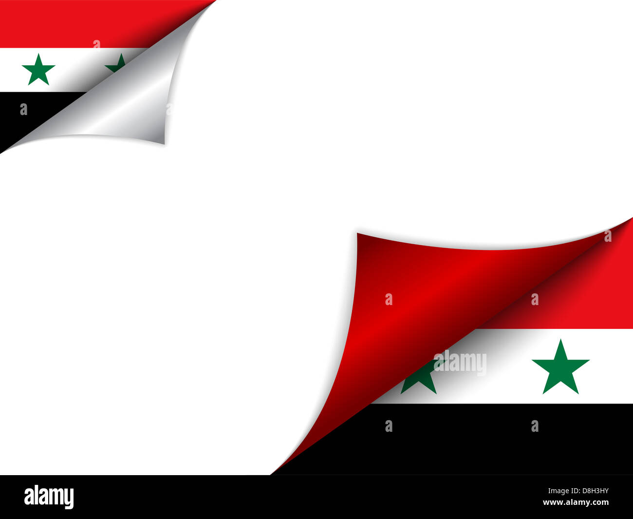 Vector - Syria Country Flag Turning Page Stock Photo - Alamy