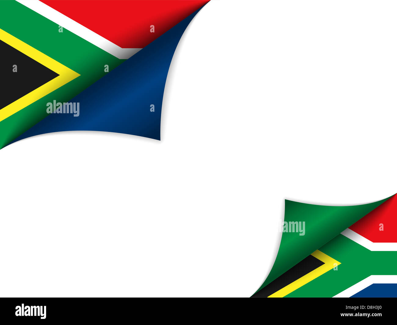 Vector - South Africa Country Flag Turning Page Stock Photo - Alamy