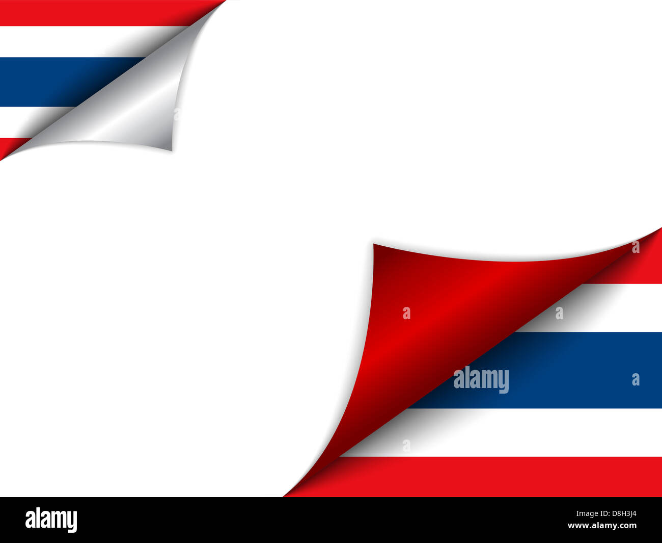 Vector - Thailand Country Flag Turning Page Stock Photo - Alamy