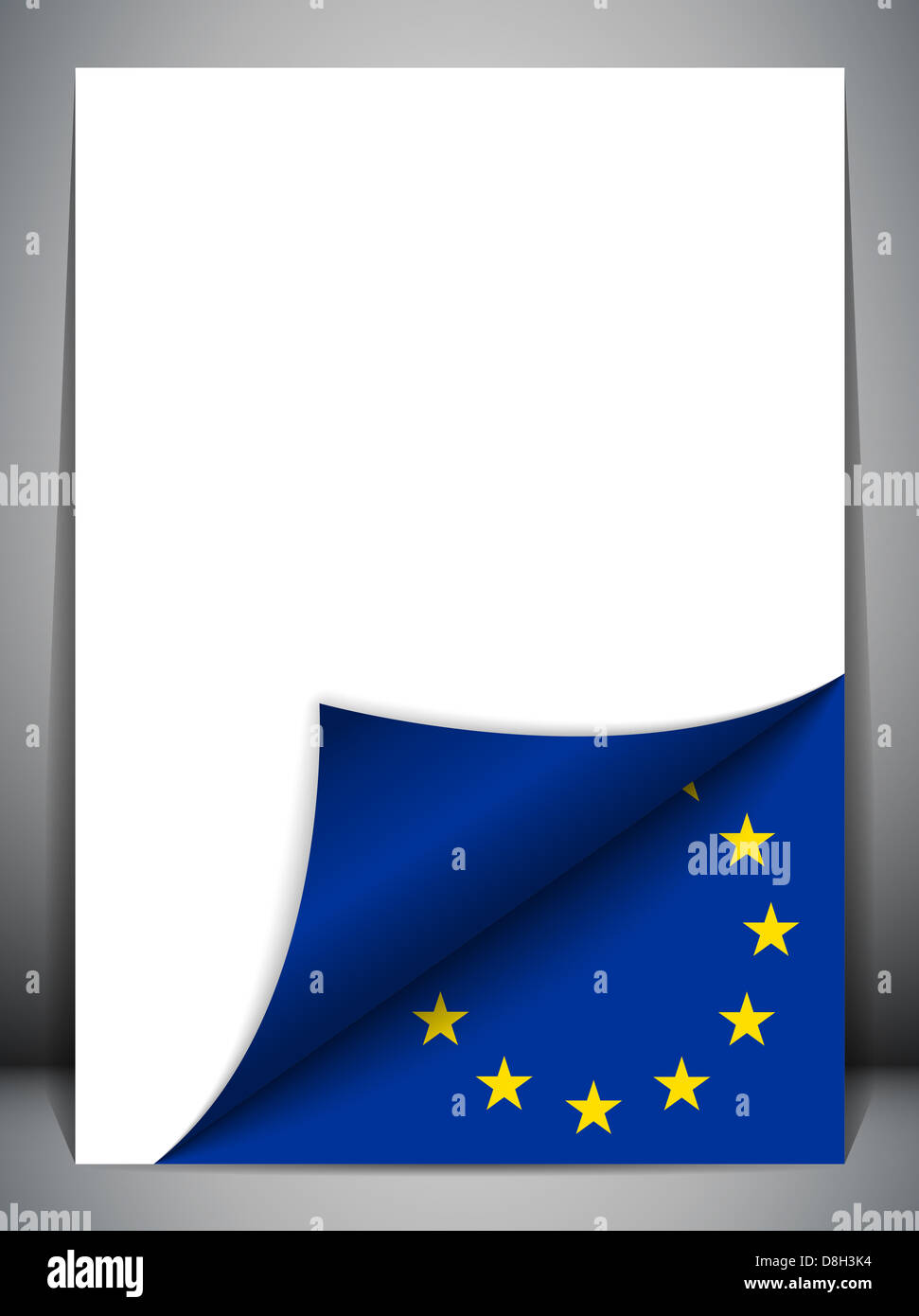 Vector - Europe Country Flag Turning Page Stock Photo - Alamy