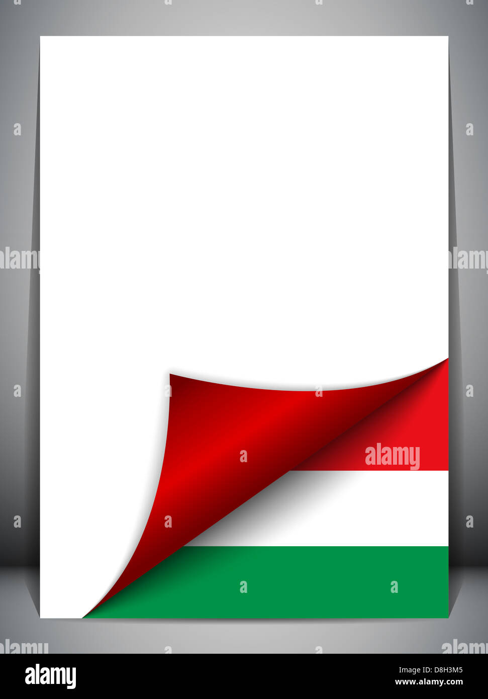 Vector - Hungary Country Flag Turning Page Stock Photo - Alamy