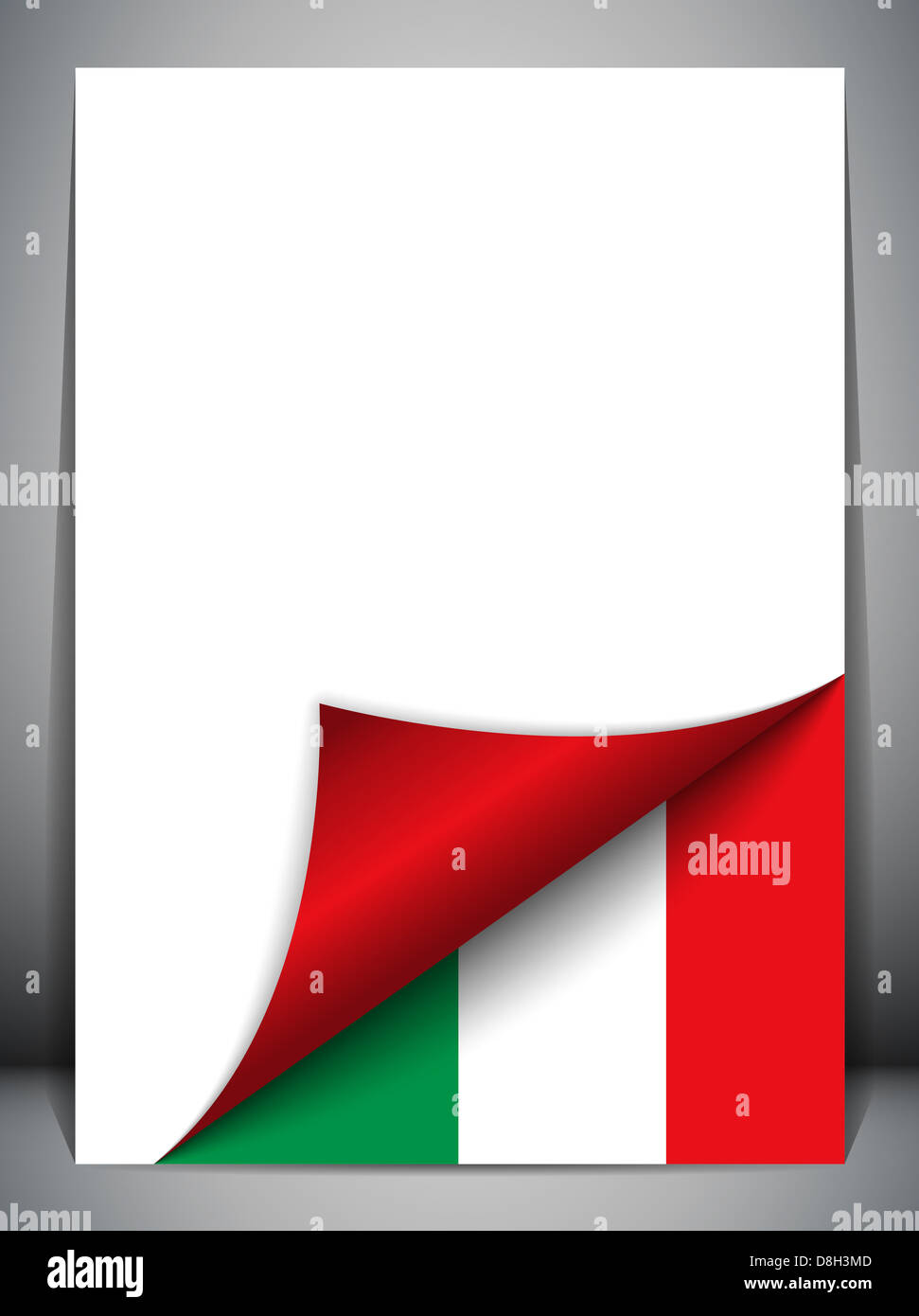 Vector - Italy Country Flag Turning Page Stock Photo - Alamy