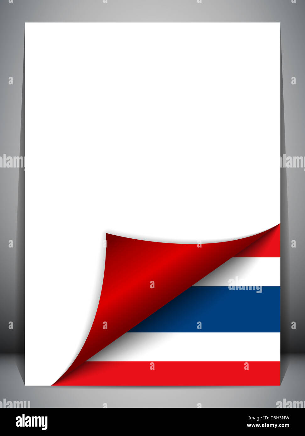 Vector - Thailand Country Flag Turning Page Stock Photo - Alamy