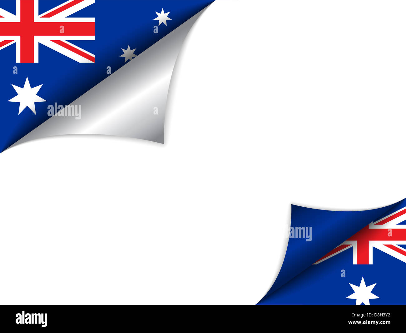 Vector - Australia Country Flag Turning Page Stock Photo - Alamy